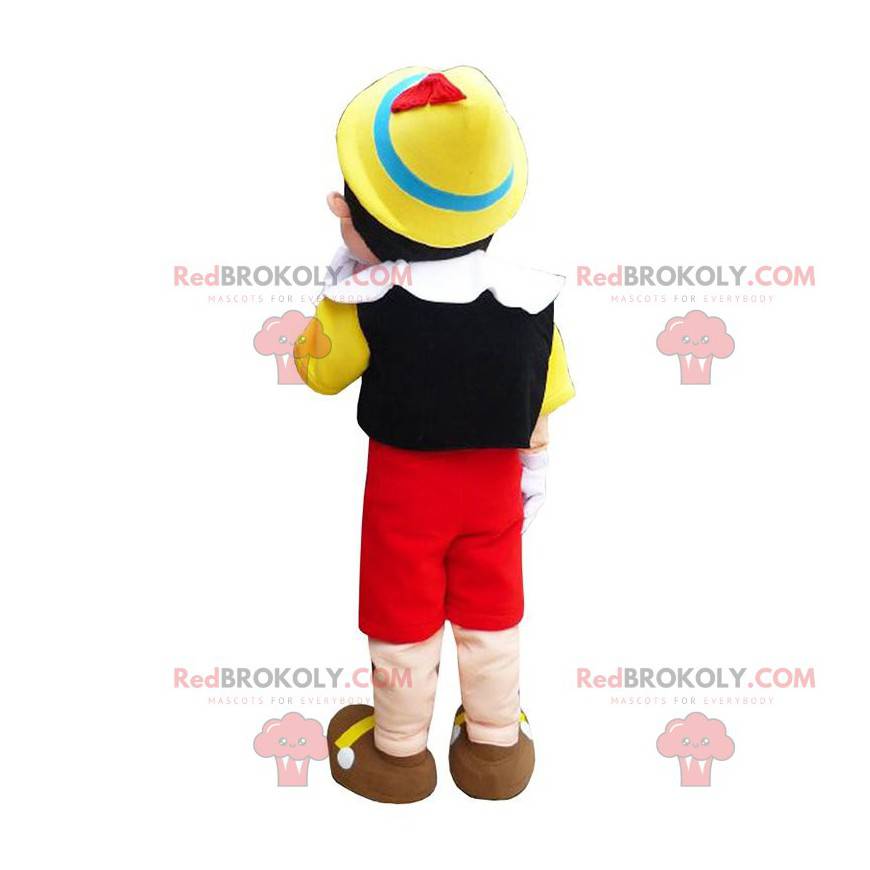 Mascot Pinocchio, famous Disney cartoon puppet