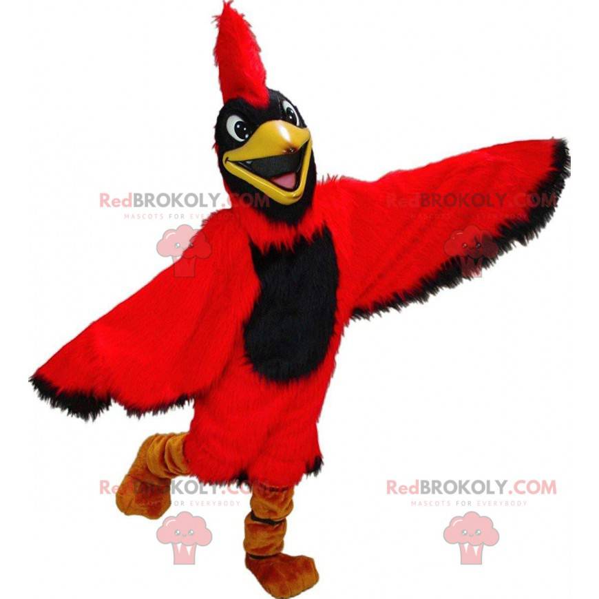 Red cardinal mascot, giant bird costume - Forest