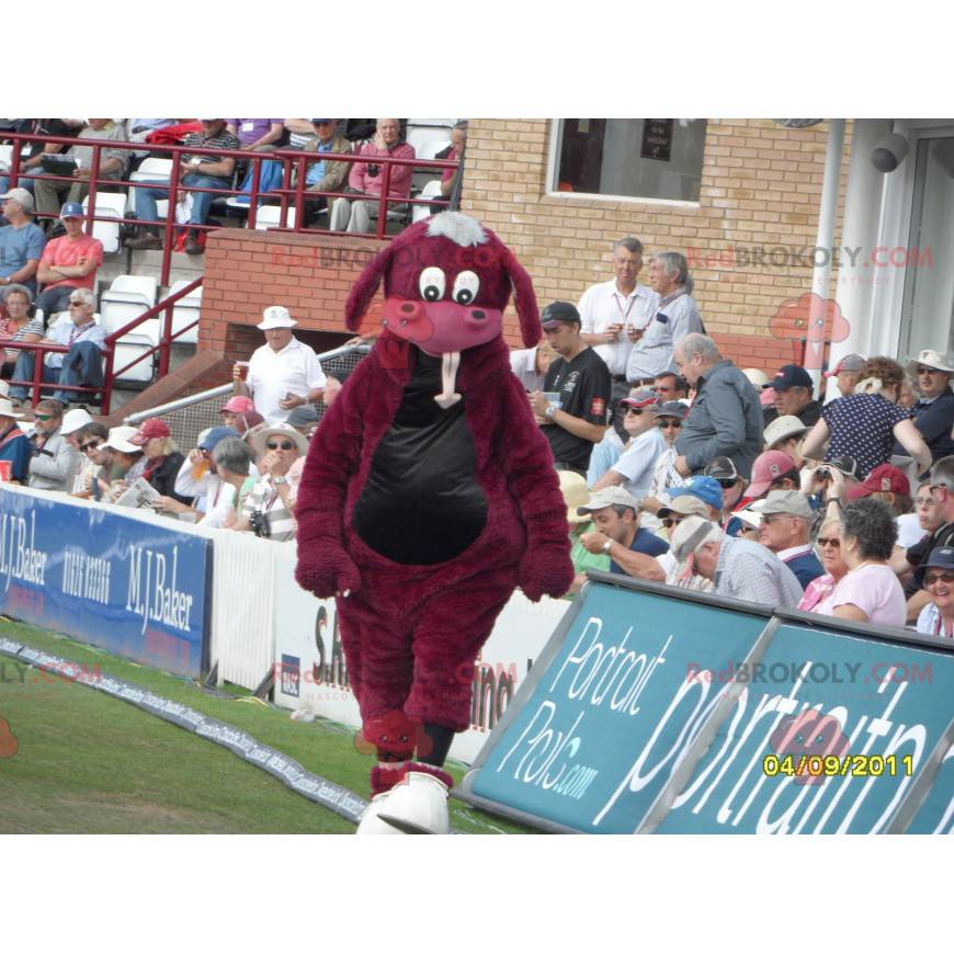 Red and black cow mascot - Farm animals