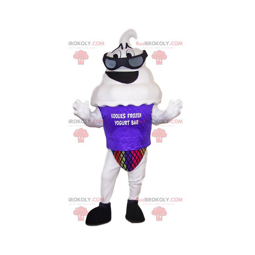 Frozen yogurt mascot. Frozen yogurt costume.