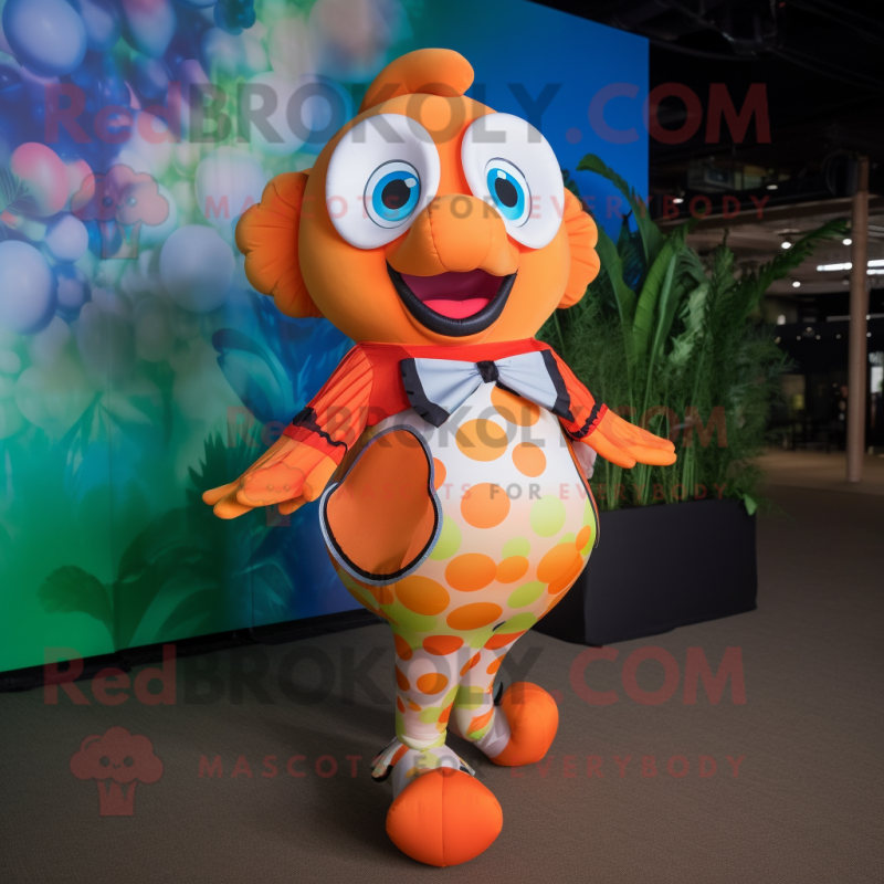 Personaje de disfraz de mascota Tan Clown Fish vestido con un bikini y ...