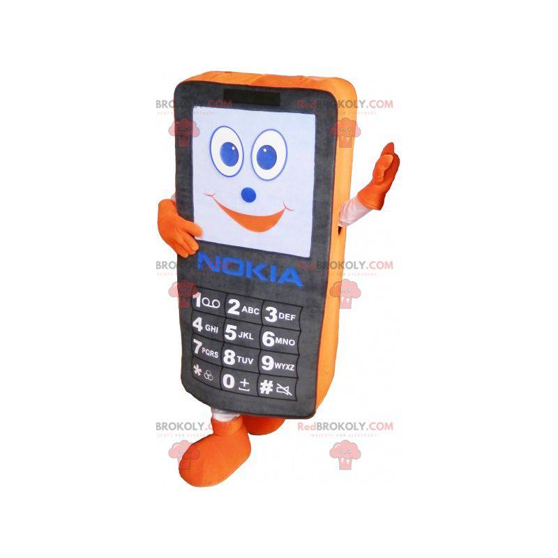 Black and orange Nokia cell phone mascot