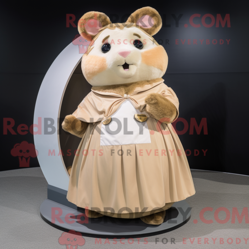 Tan Hamster mascot costume character dressed with a Circle Skirt and ...