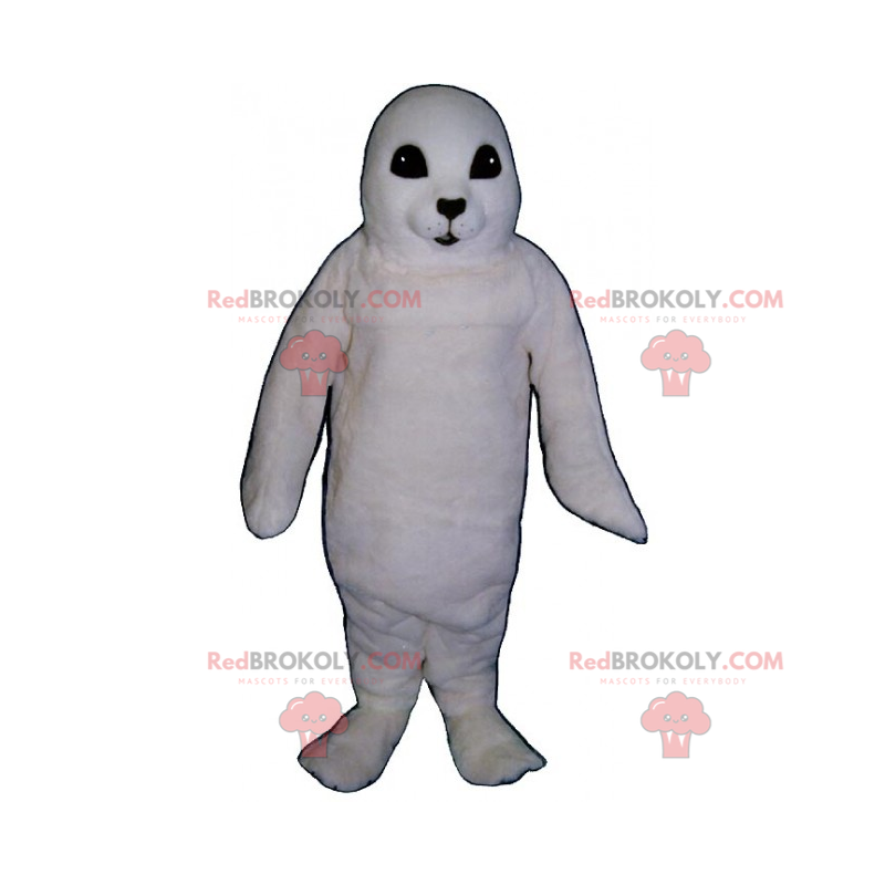 Adorable white sea lion mascot - Fish Mascots