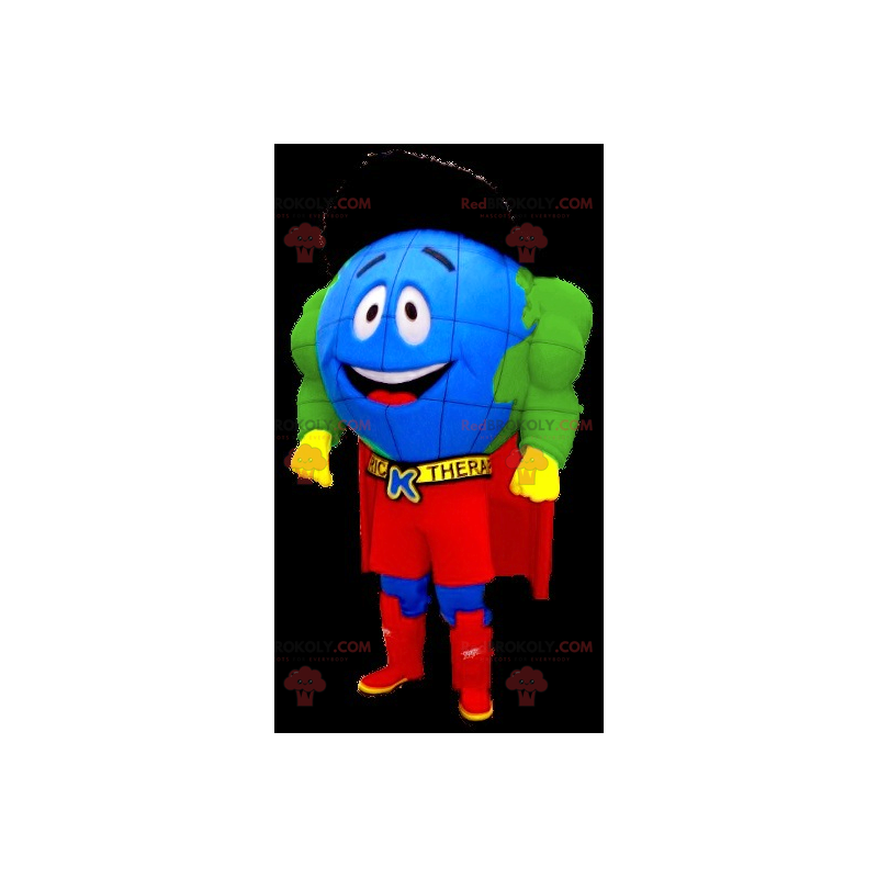 Superhero world map mascot - Human Mascots