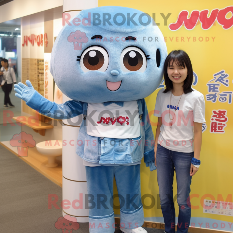 Miso Soup mascot costume character dressed with a Boyfriend Jeans and ...