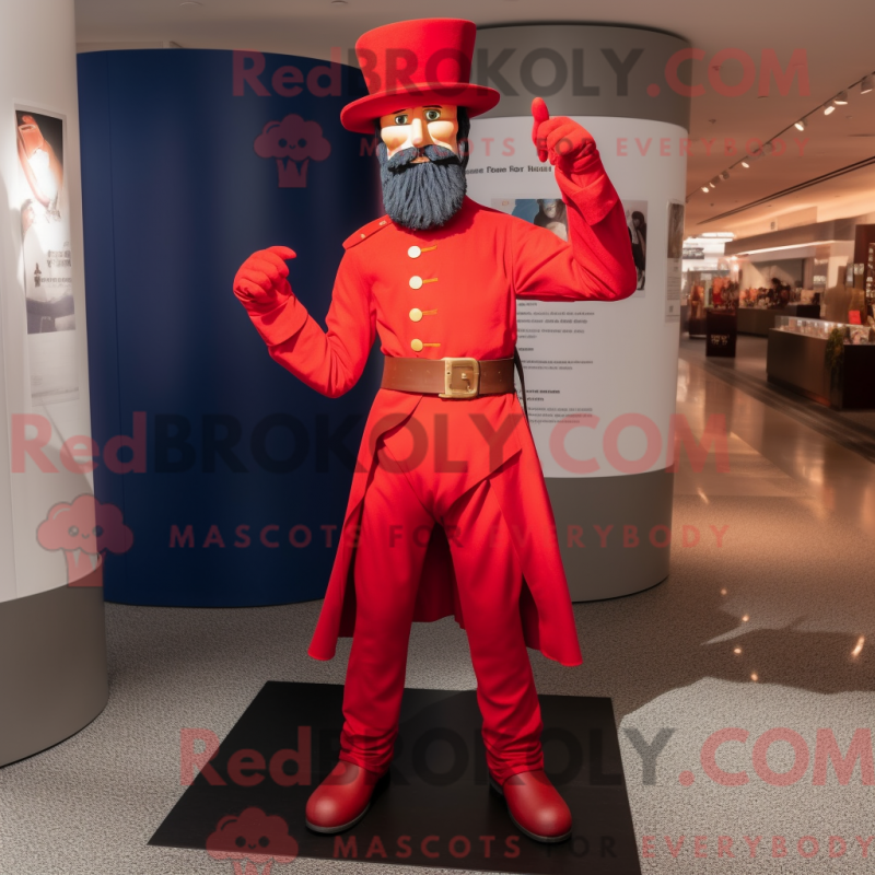 Red Civil War Soldier mascot costume character dressed with a Flare ...