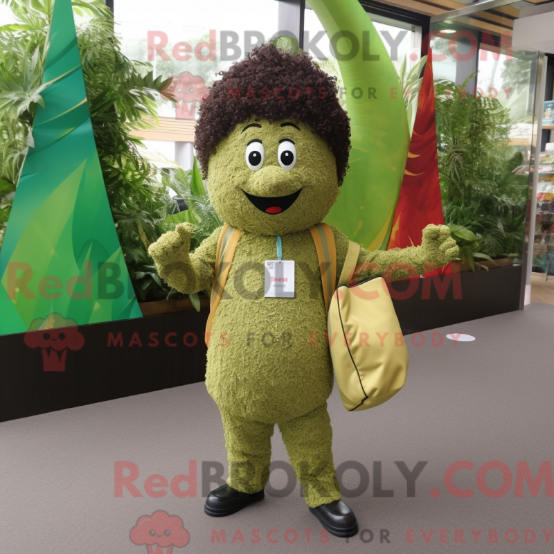 Navy Fried Rice mascot costume character dressed with a Suit and Clutch ...