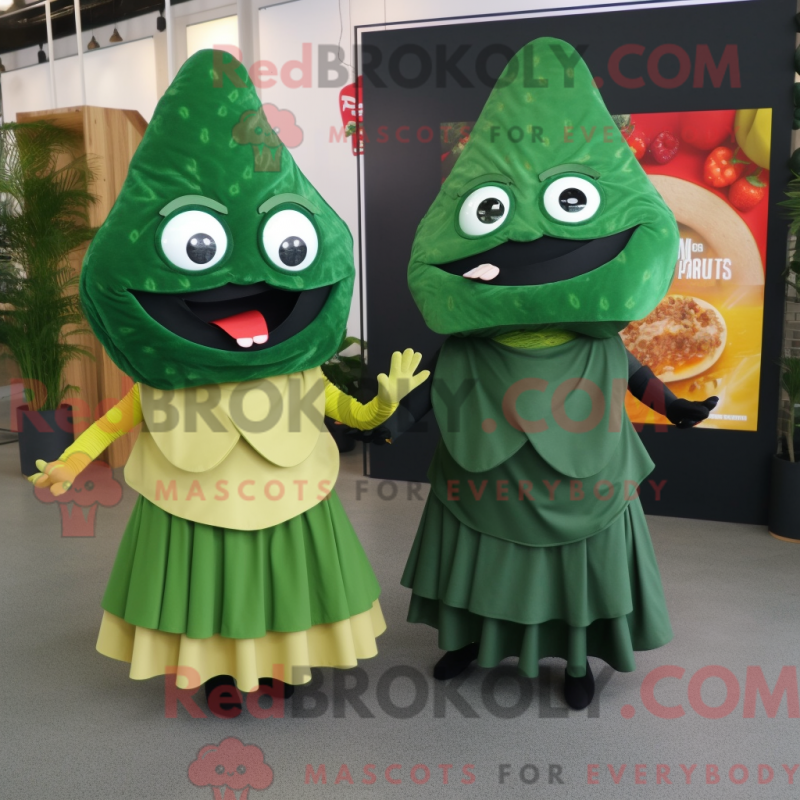 Forest Green Tacos mascot costume character dressed with a Dress and ...