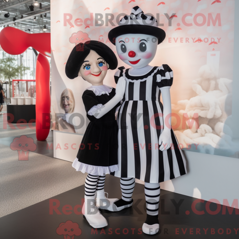 Mime mascot costume character dressed with a Dress and Ties - Mascot ...