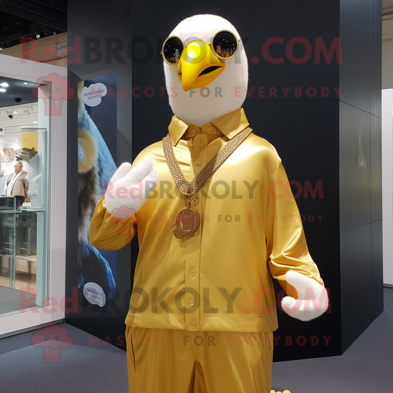 Personnage de costume de mascotte d'Albatros d'or habillé d'une ...