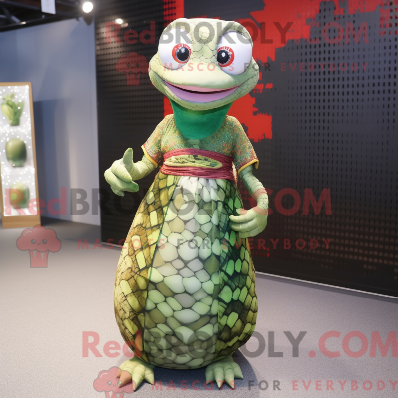 Mascot character of a Python dressed with a Dress and Eyeglasses ...