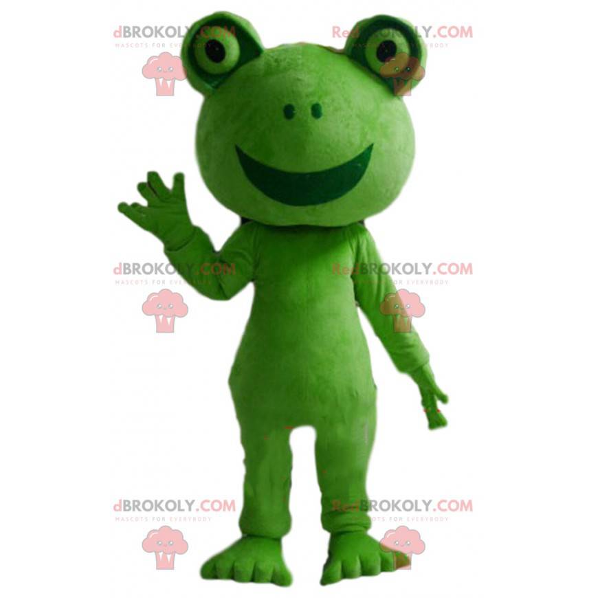 Green frog mascot, green toad costume - Forest
