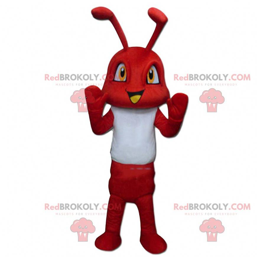Red ant mascot, insect costume, red insect