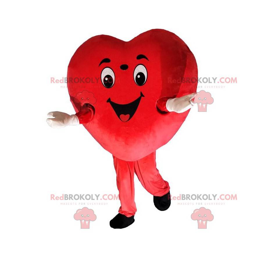 Giant heart mascot, love costume, romantic